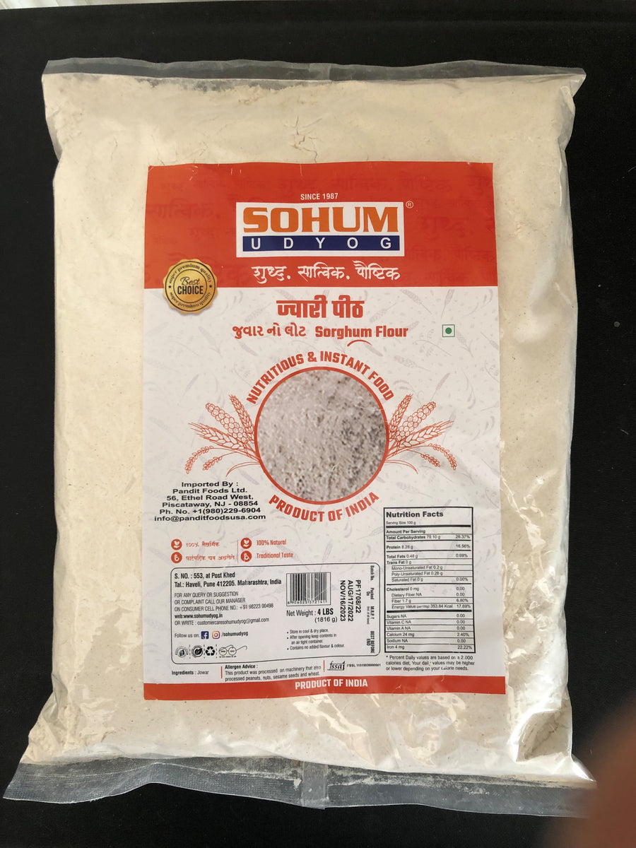 Jowar Flour (Jwari Peeth), Sohum Udyog (4lbs) – Deccan Maha Cart